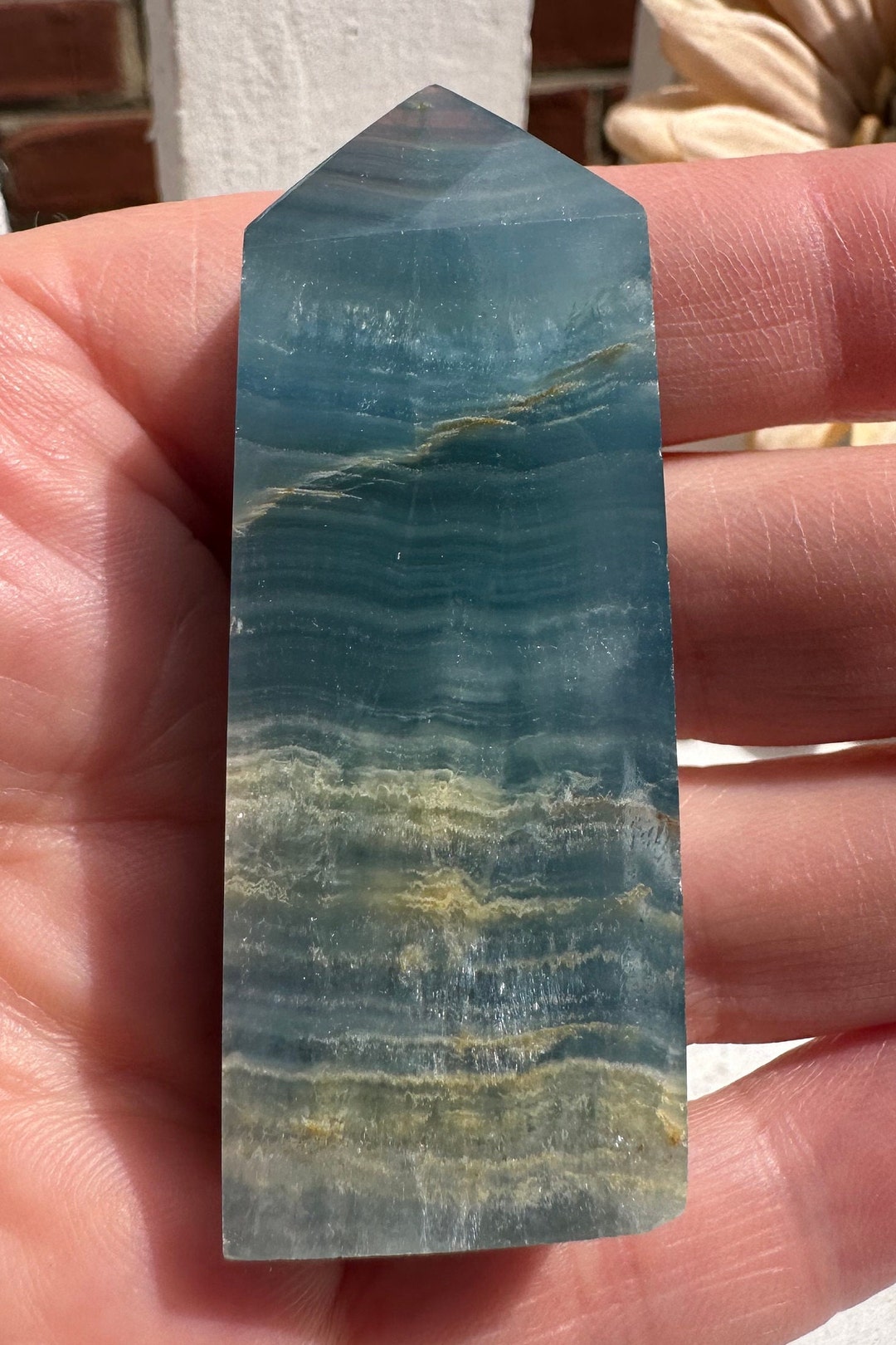 Beautiful Blue Banded Calcite/onyx Tower - Etsy