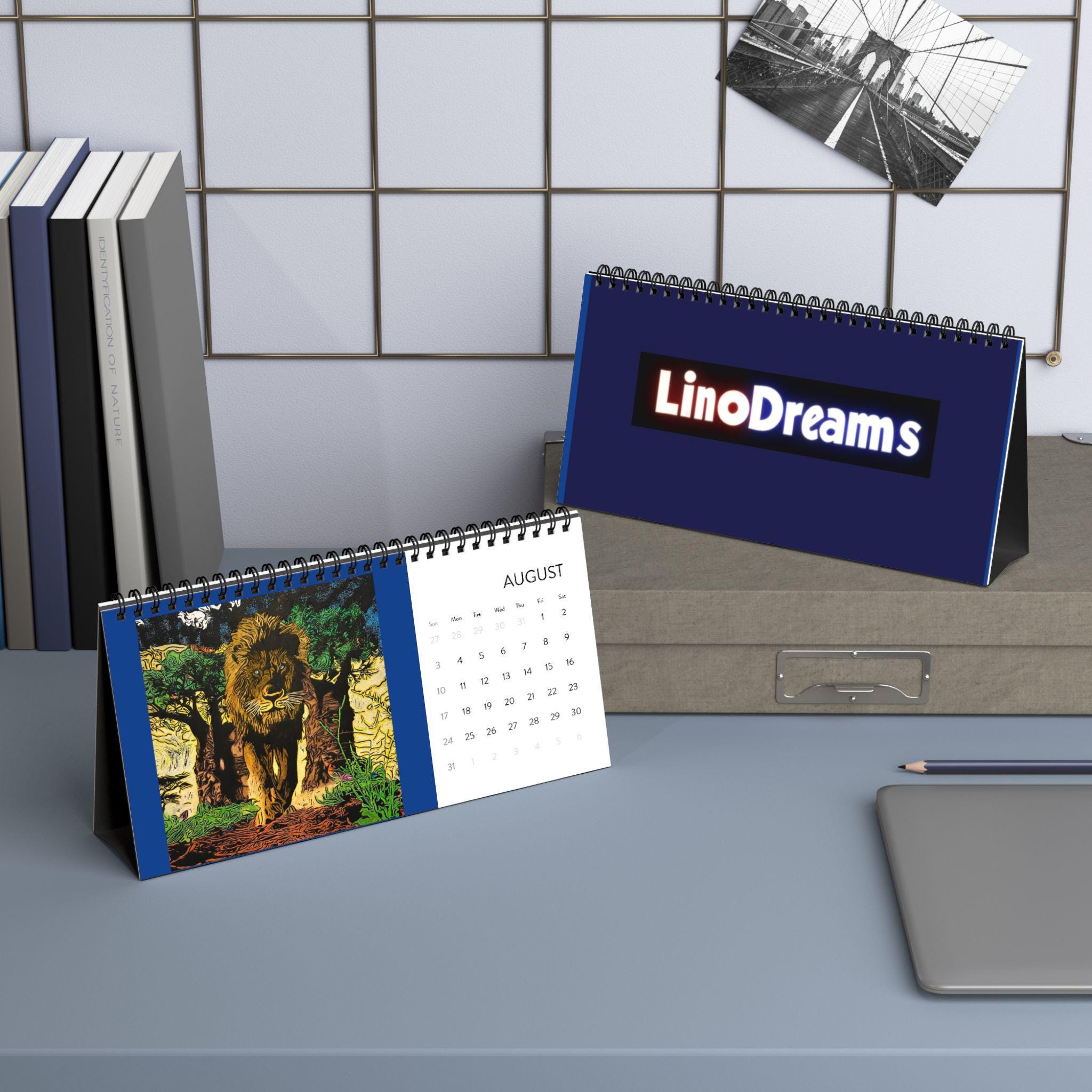 Desktop Calendar (2025 Grid) - Etsy