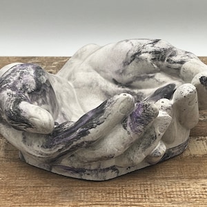 Modern Concrete Key Tray, Entryway Tray, Artistic Painter Hands, Key ...