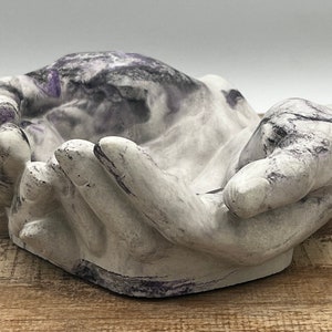 Modern Concrete Key Tray, Entryway Tray, Artistic Painter Hands, Key ...