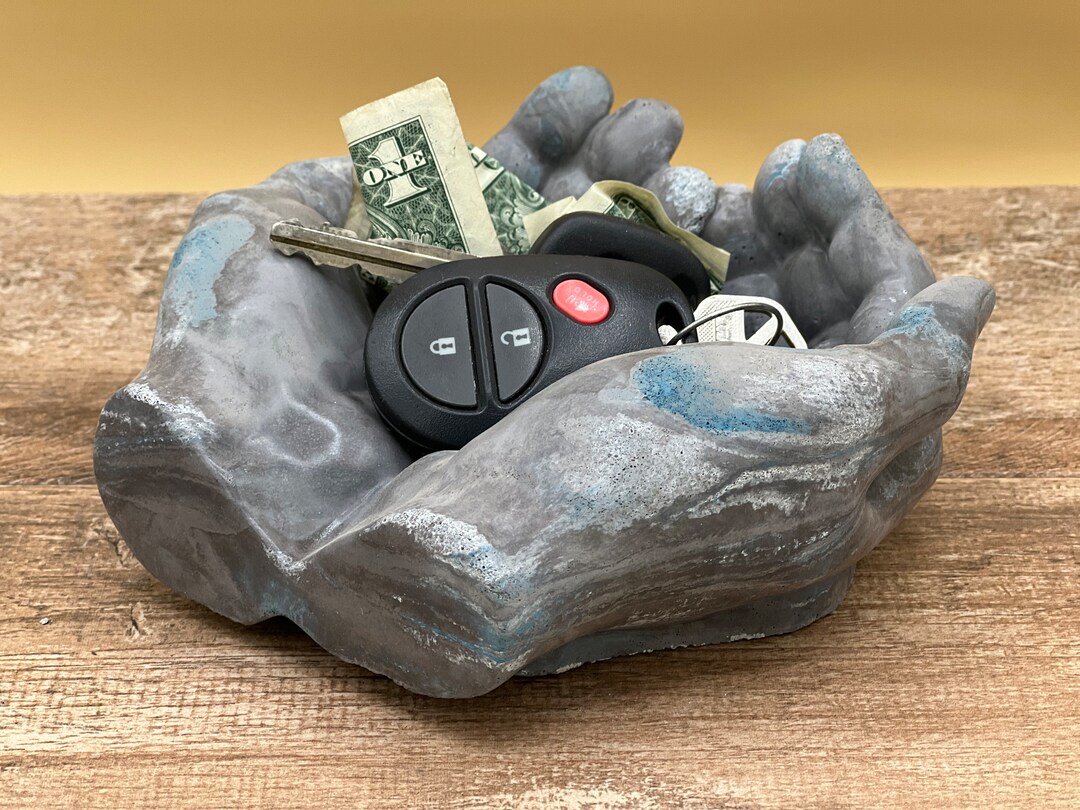 Concrete Catch All Tray, Entryway Tray, Marbled Look, Artistic Painter ...