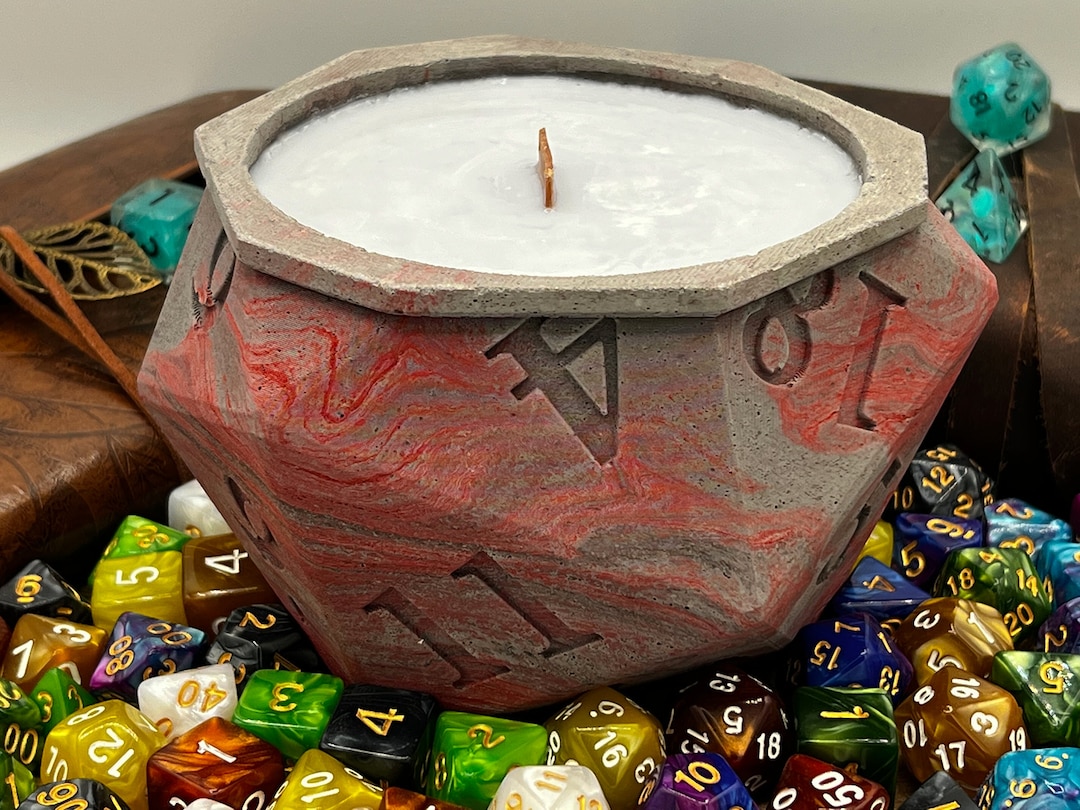 Dnd D20 Candle, Dm Gift, Dungeons and Dragons, Roleplay Dice, Gift for ...