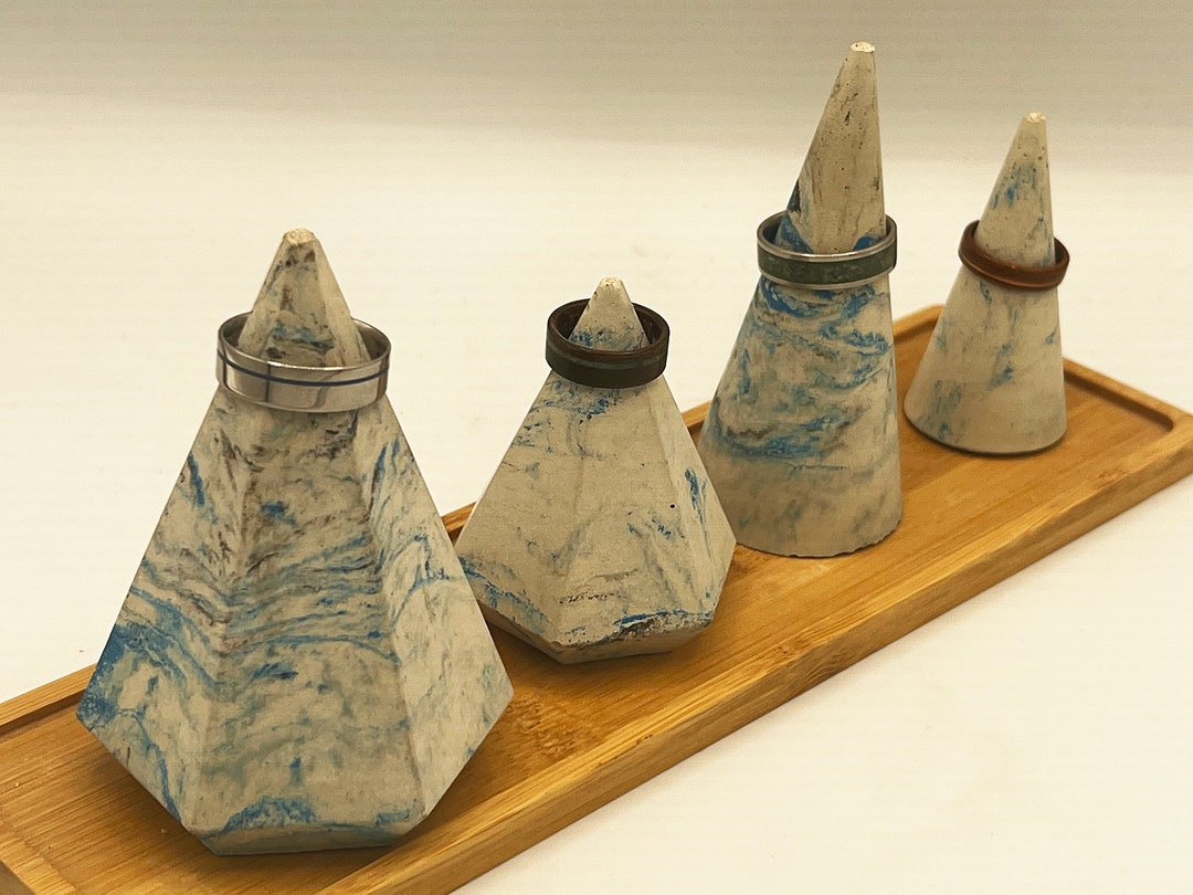 Modern Concrete Ring Holder Ring Tree Ring Display Jewelry - Etsy