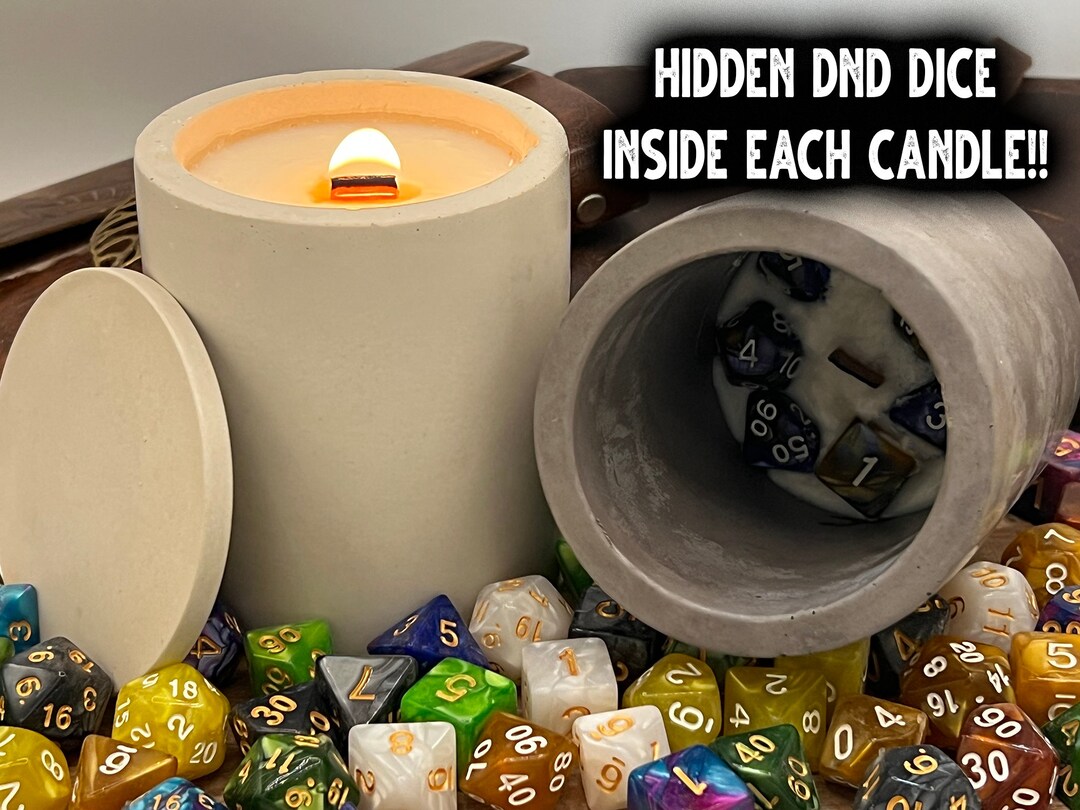 Dnd Hidden Dice Candle, Dungeons and Dragons Dice Set , DM Gift, D20 ...
