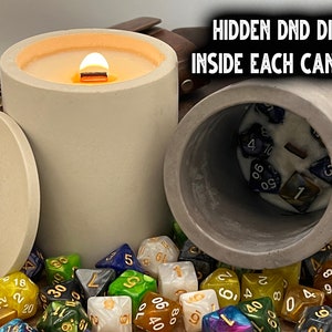 Dnd Hidden Dice Candle, Dungeons and Dragons Dice Set , DM Gift, D20 ...