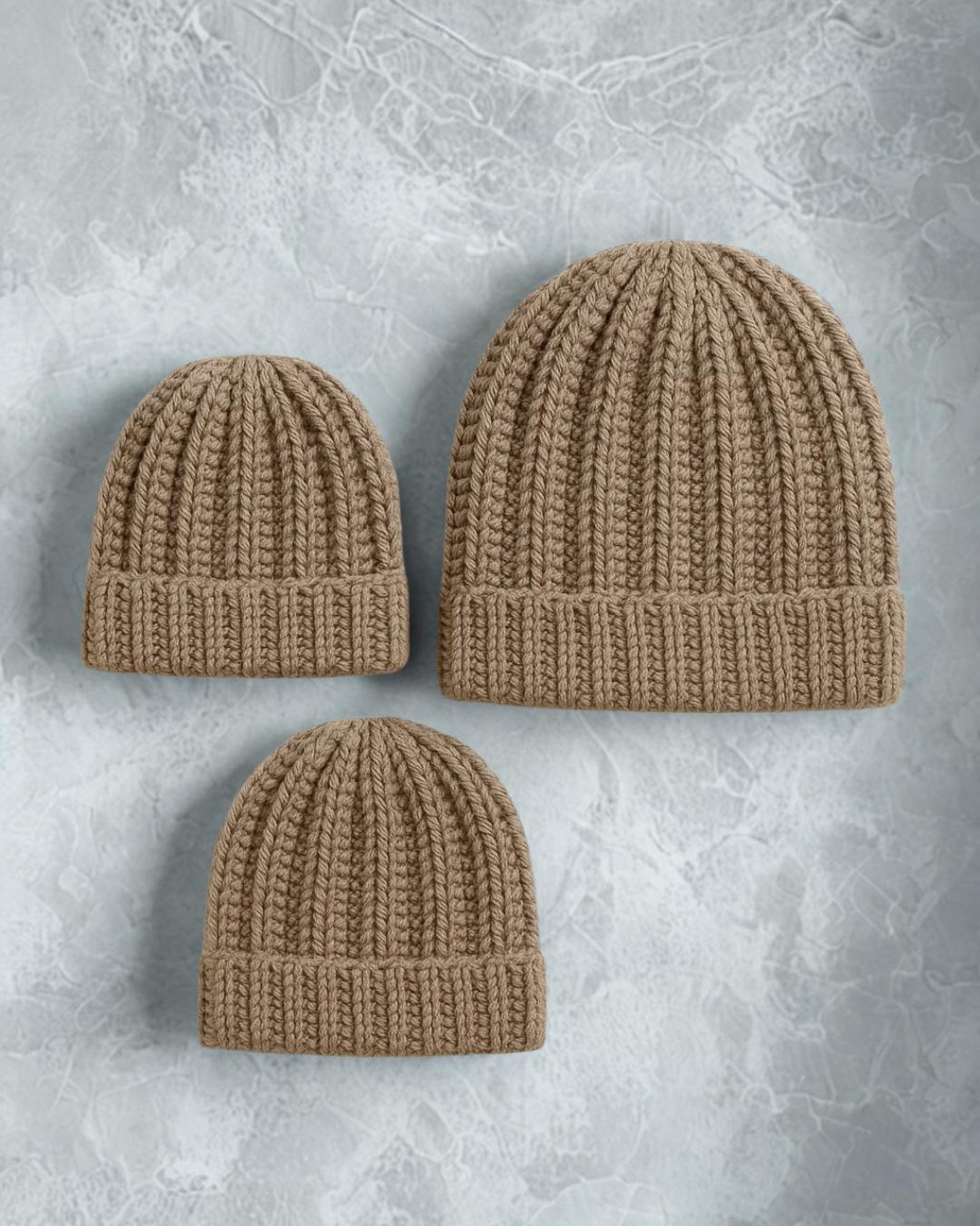 Easy Crochet Ribbed Beanie Pattern PDF, 3 Sizes Included – Toddler ...
