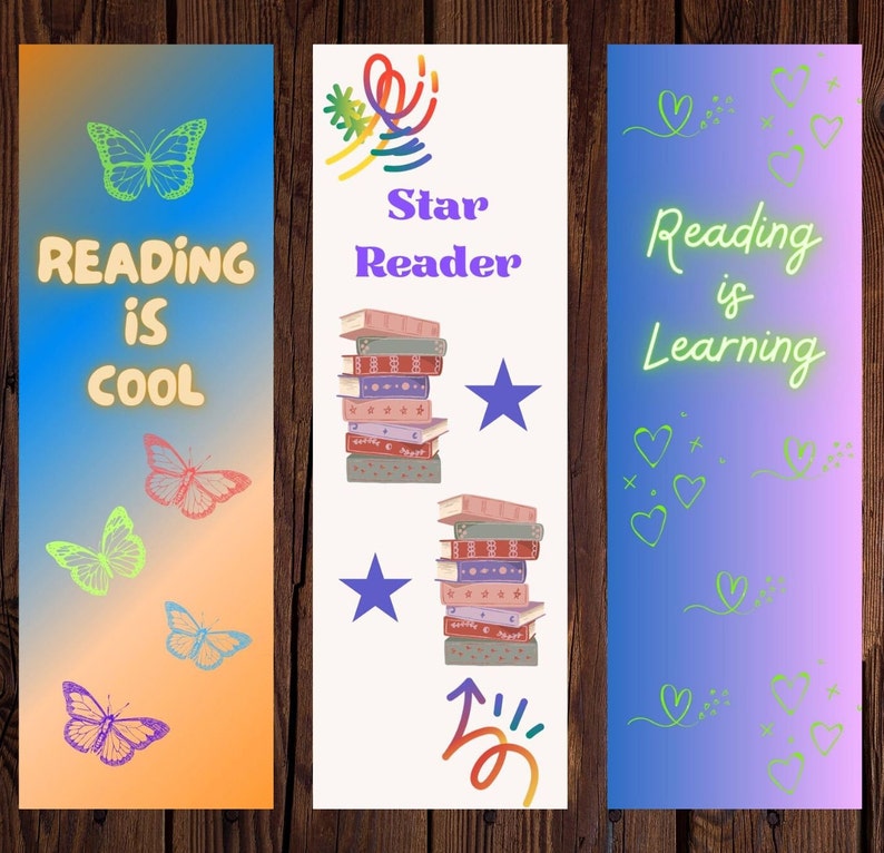 Printable Bookmark Reading is Cool Star Reader Bookmark Gift School ...