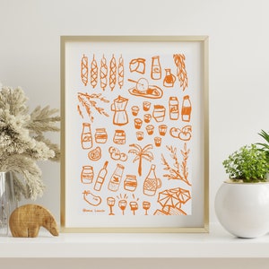 Italian Line Illustration Digital Artwork in 5 Colours | ‘nostalgia Di ...