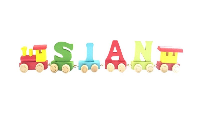 Alphabet Wooden Colourful Train Letters for Personalized Name as ...