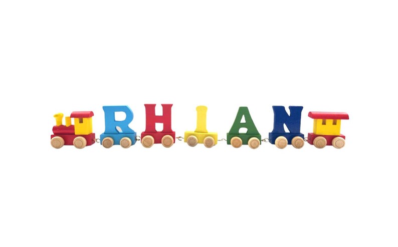 Alphabet Wooden Colourful Train Letters for Personalized Name - Etsy