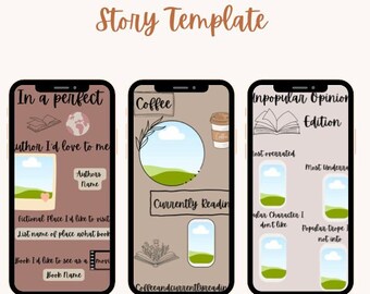 Book Instagram Template | Story Template| Bookstagram Template ...