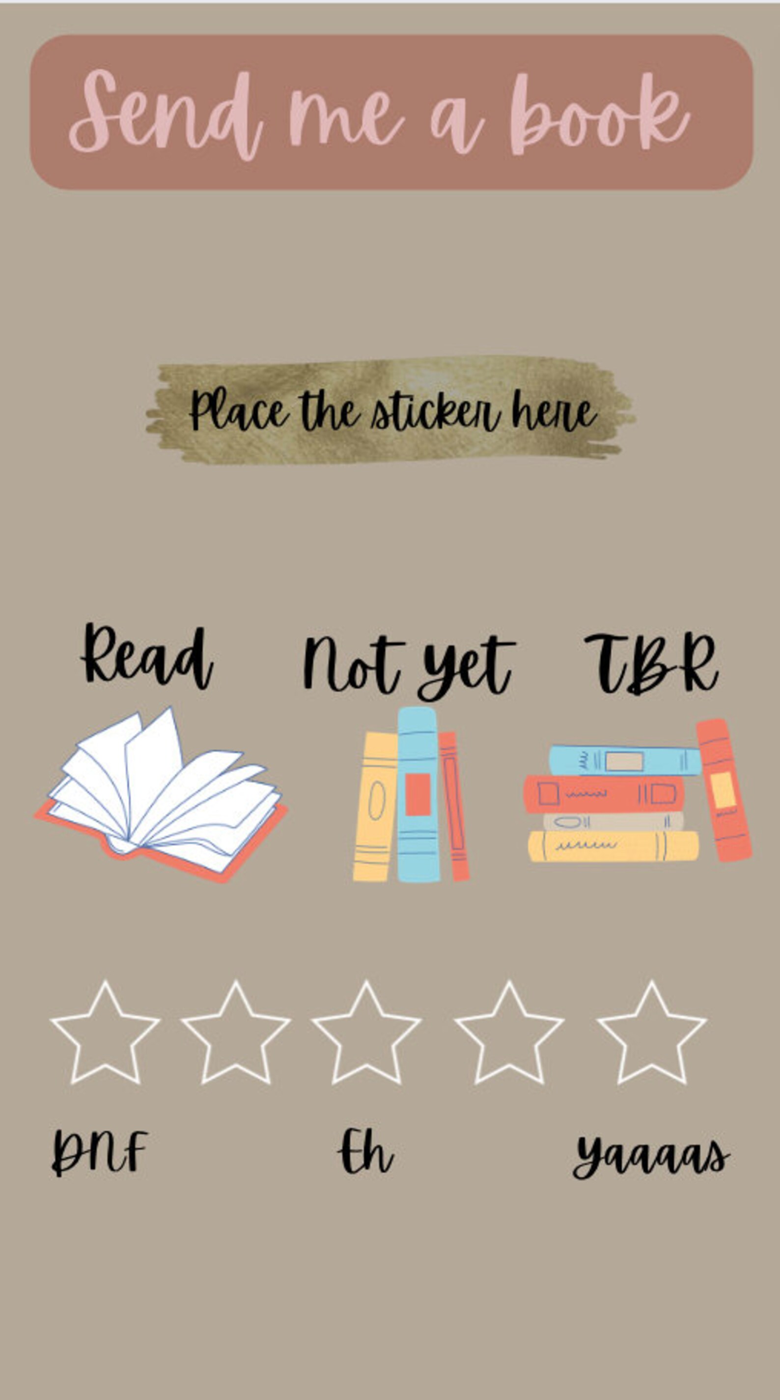 Book Instagram Story Template | Minimalist | Earth Tone | Bookstagram ...