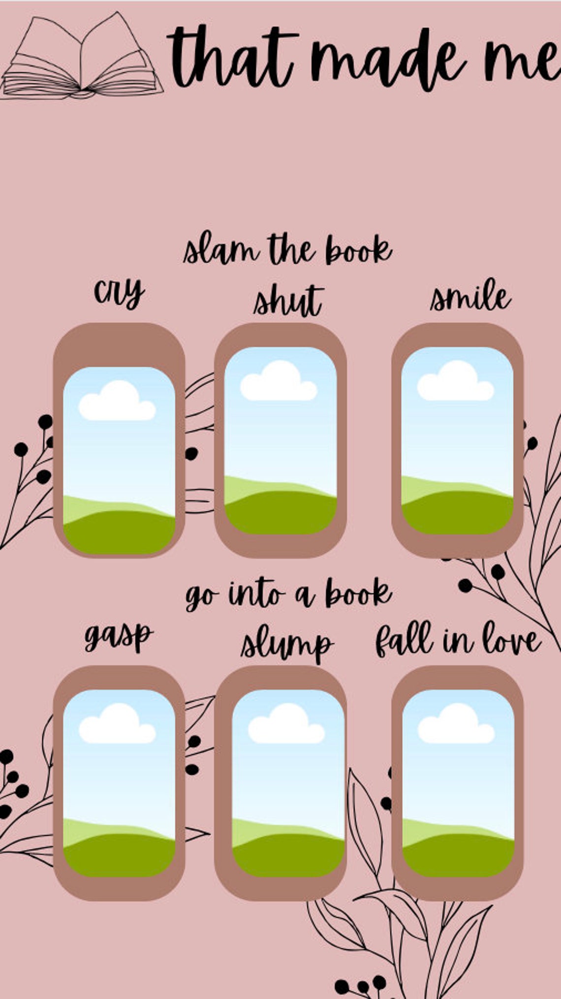Book Instagram Story Template | Minimalist | Earth Tone | Bookstagram ...