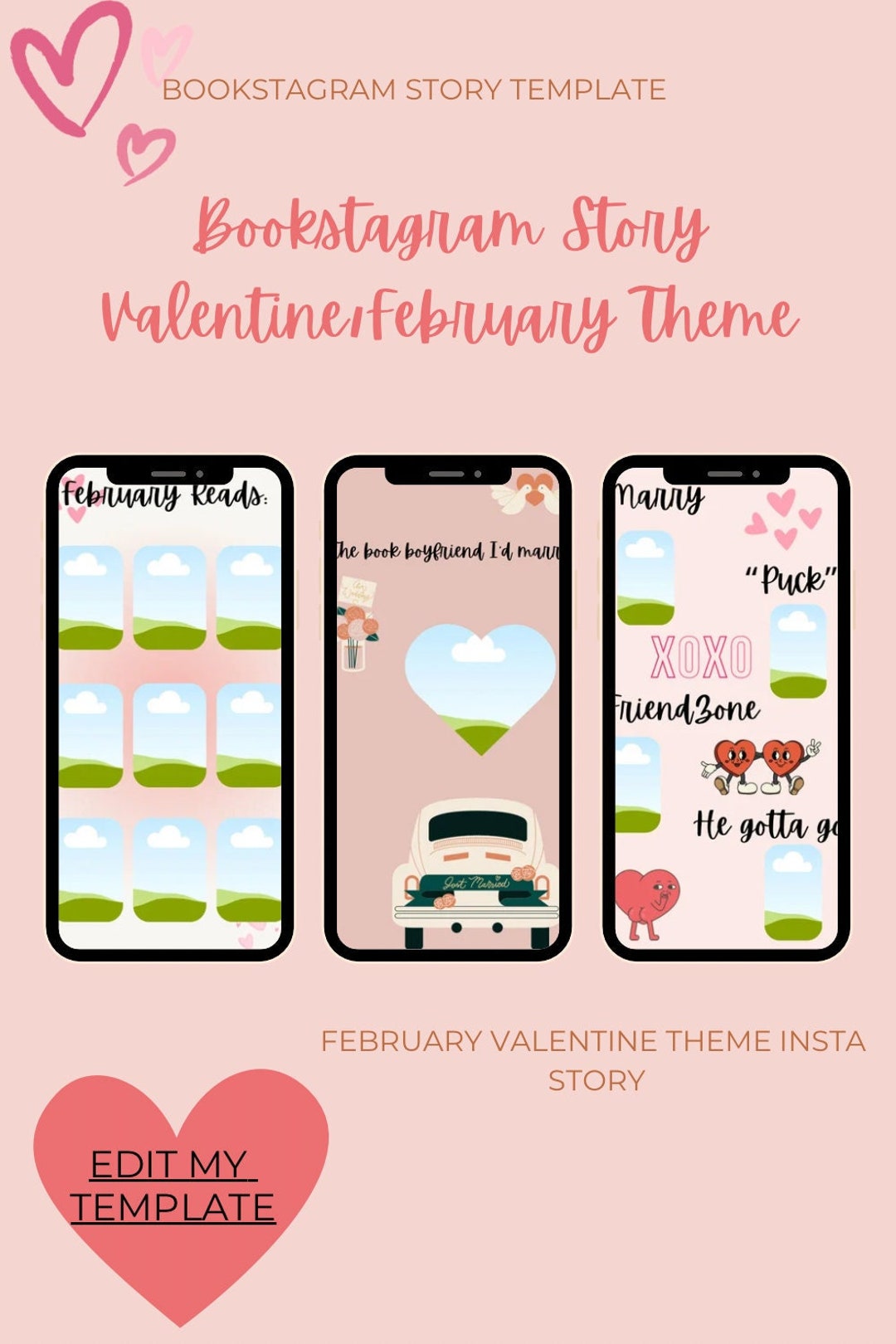 Book Instagram Template | Story Template| Bookstagram Template ...