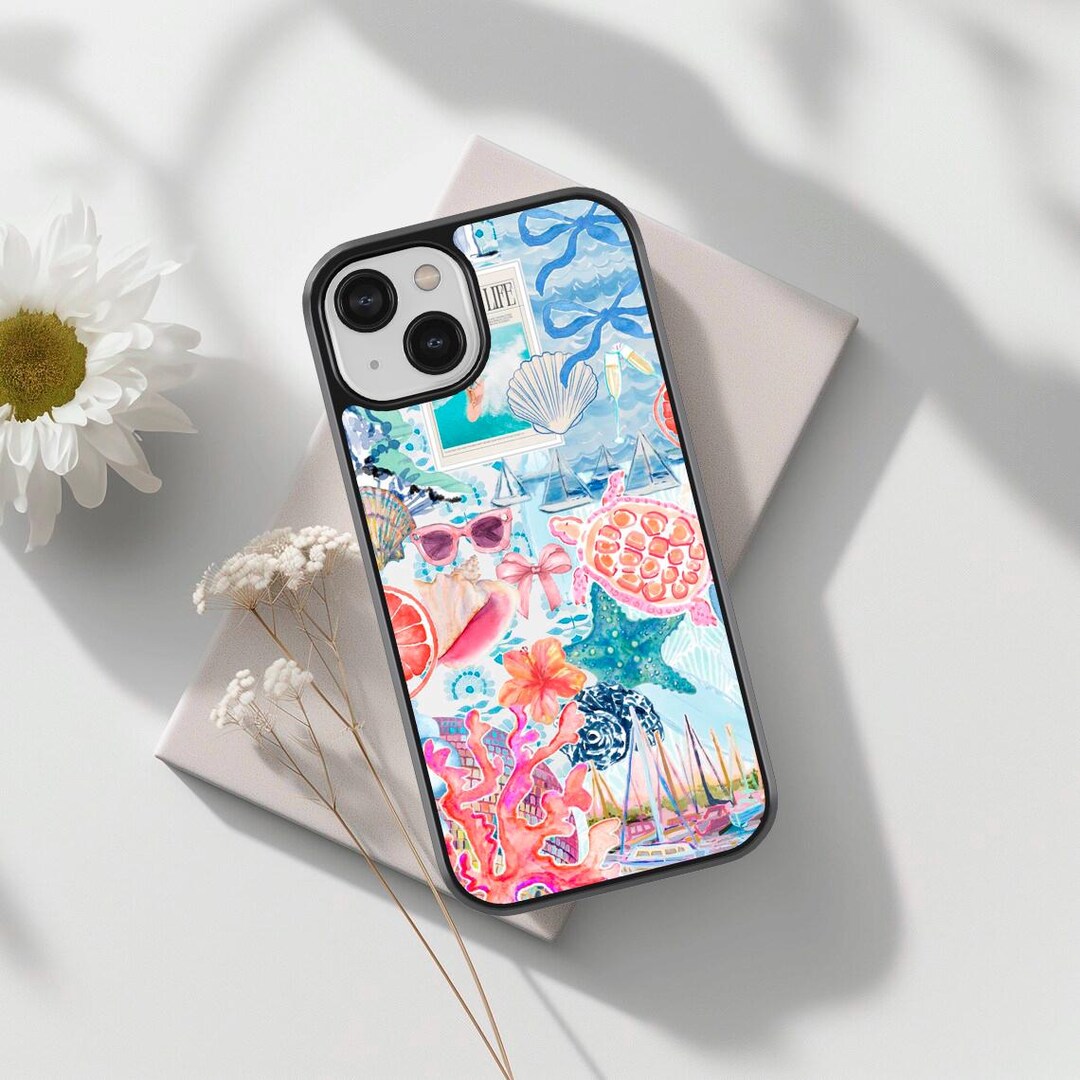 Seaside Dream Collage iPhone Case, Coastal Aesthetic, Beachcore, Ocean ...