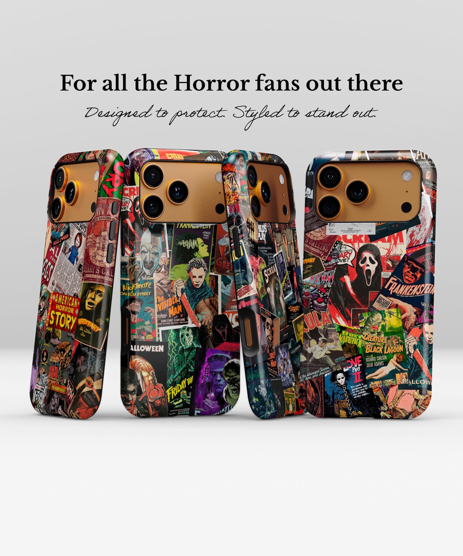 Horror Movie Collage Poster Phone Case / Retro Horror Movie iPhone Case ...