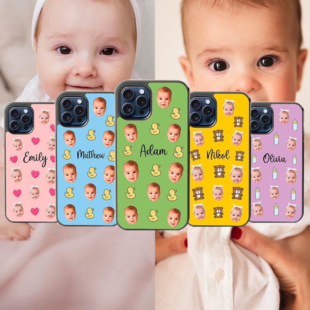 Cute Baby Face Portrait Phone Case, Personalized Gift for Mother, Baby ...