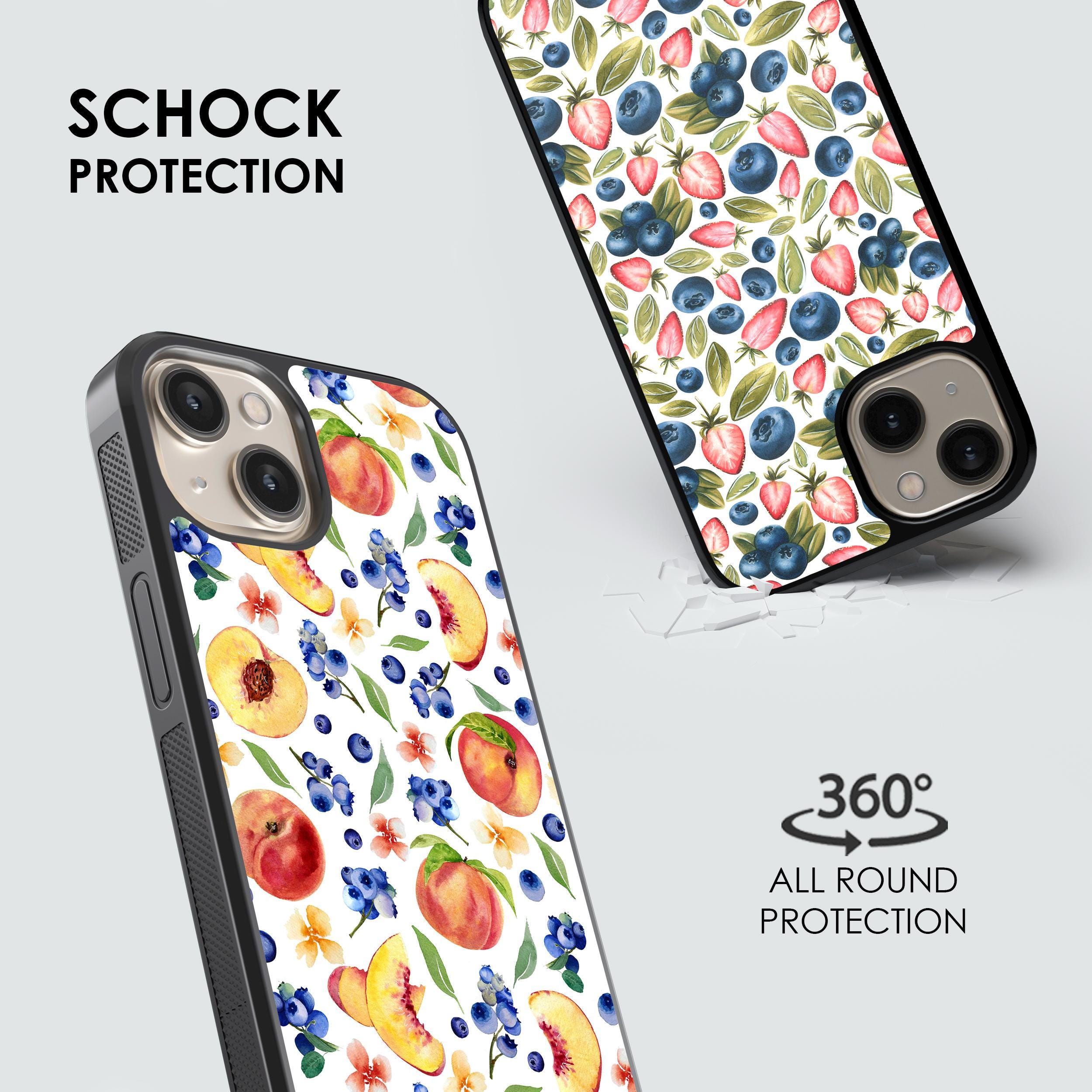 Cherry Phone Case, Cute Watercolour Fruit Phone Case, Strawberry Phone ...