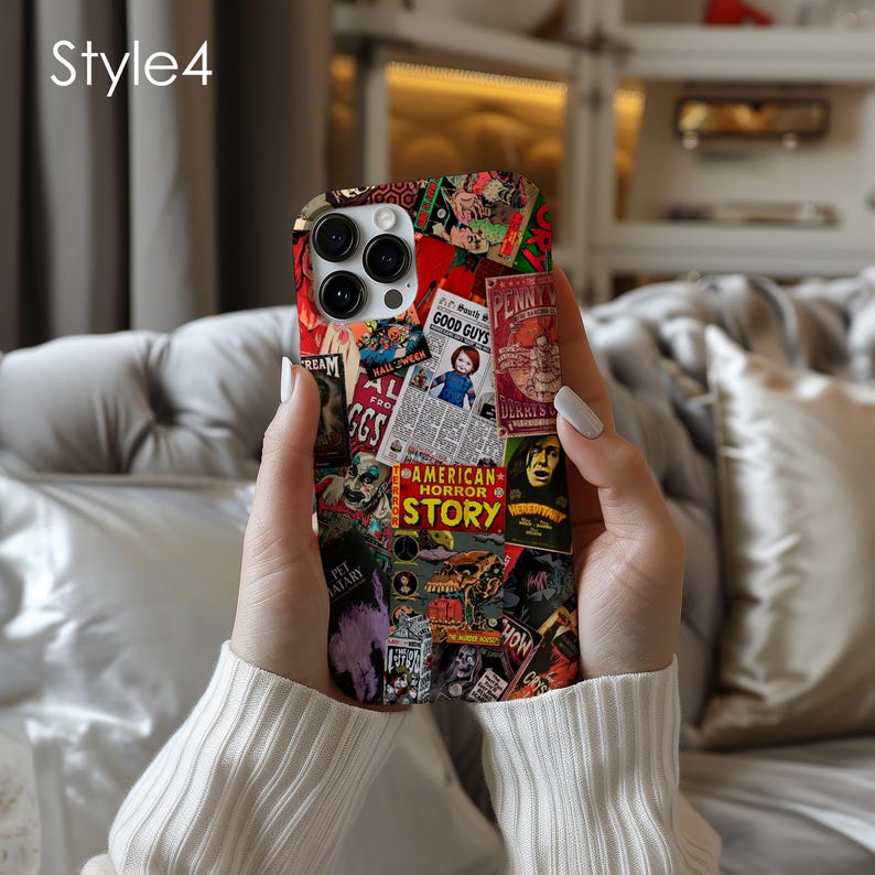 Horror Movie Collage Poster Phone Case / Retro Horror Movie iPhone Case ...