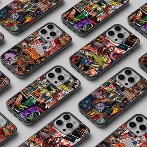 Horror Movie Collage Poster Phone Case / Retro Horror Movie iPhone Case ...