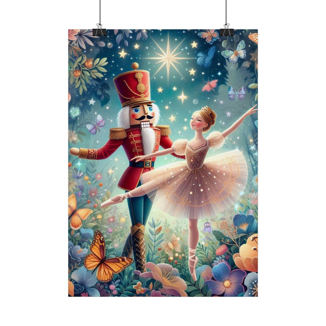 Nutcracker Dreams Poster Holiday Wall Decor, Christmas Art Print ...