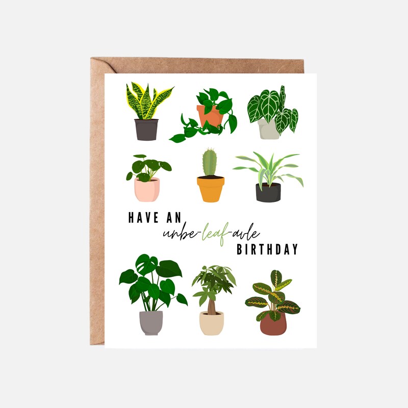 Plant Birthday Cards - Etsy