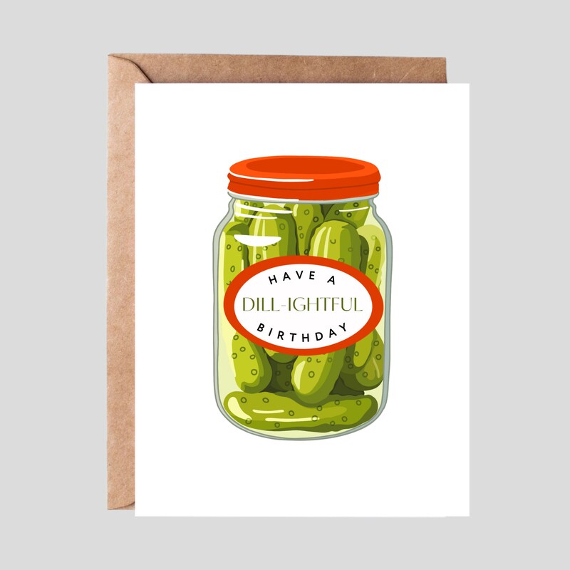 Pickle Birthday Card - Etsy