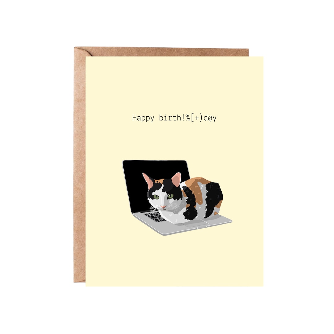Cat Birthday Card | Purrfect Birthday Card for Cat Lovers! - Etsy