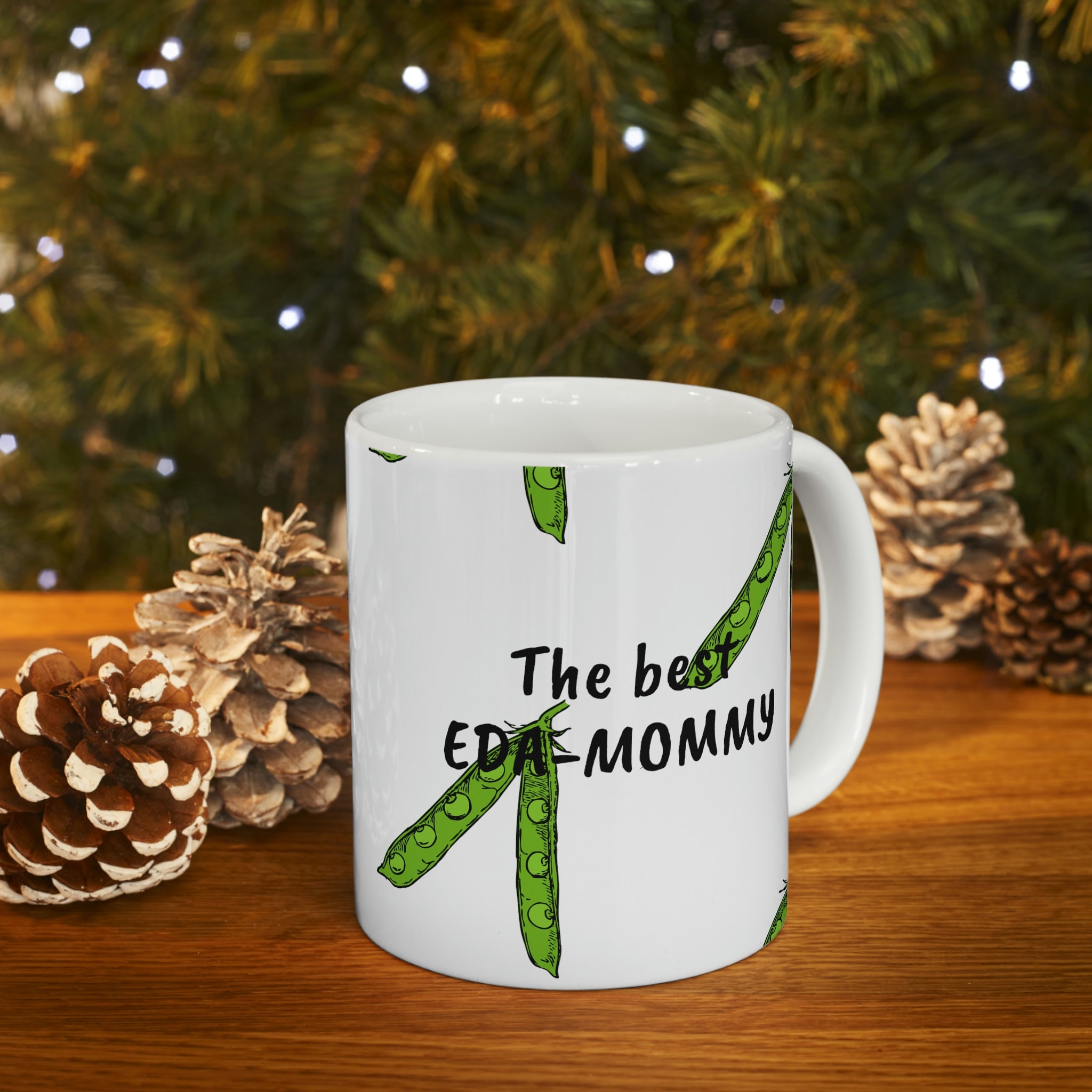 Funny Food Coffee Mug, the Best Eda-mommy, Edamame Funny Joke Pun ...