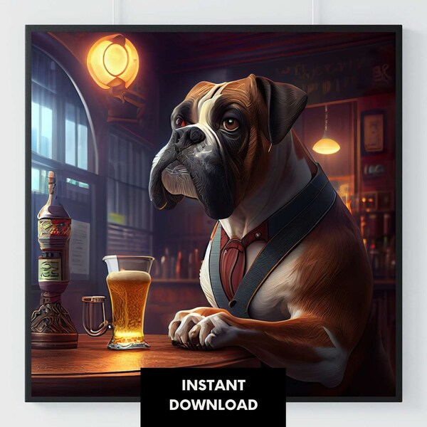 Boxer Dog Art - Etsy