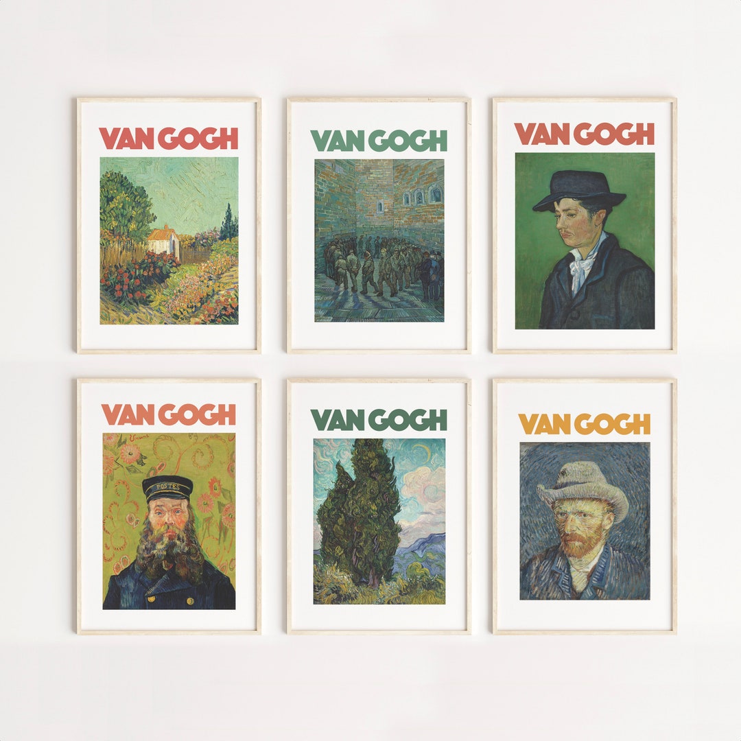 Van Gogh Gallery Wall Set of 6, Vincent Van Gogh Poster, Apartment ...