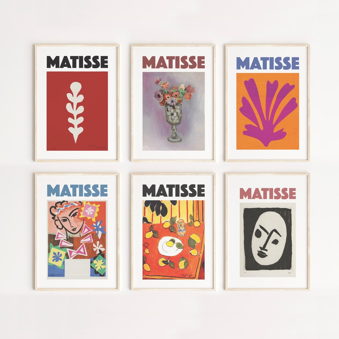 Henri Matisse Gallery Wall Set of 6, Henri Matisse Poster, Apartment ...