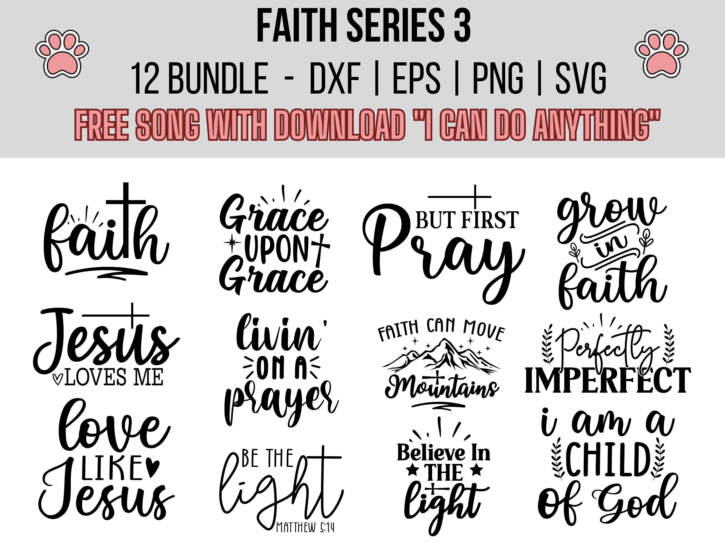 Faith Series 3 Faith SVG Instant Download, Cut Files for Cricut ...