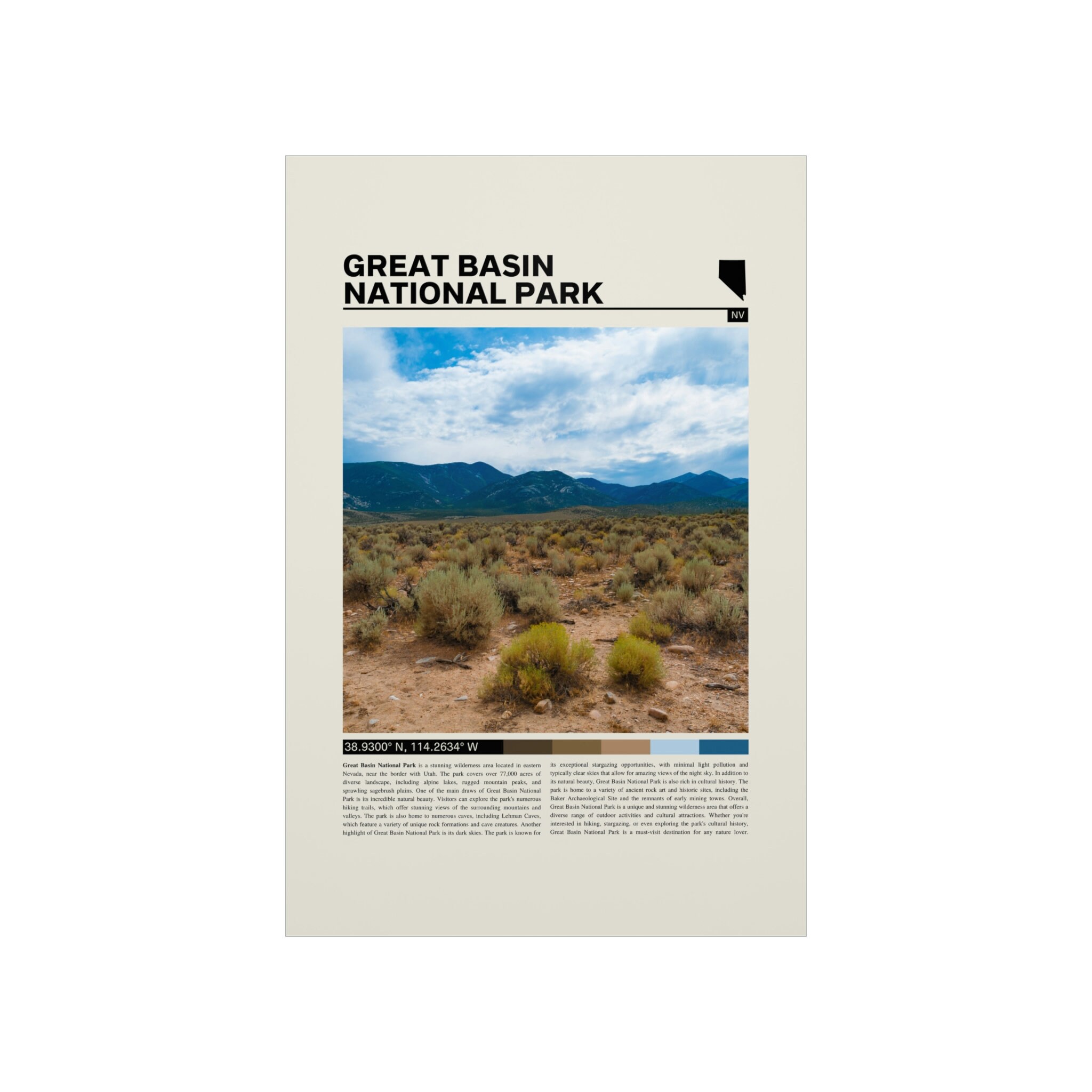 Great Basin National Park Poster Digital Download, Great Basin National ...