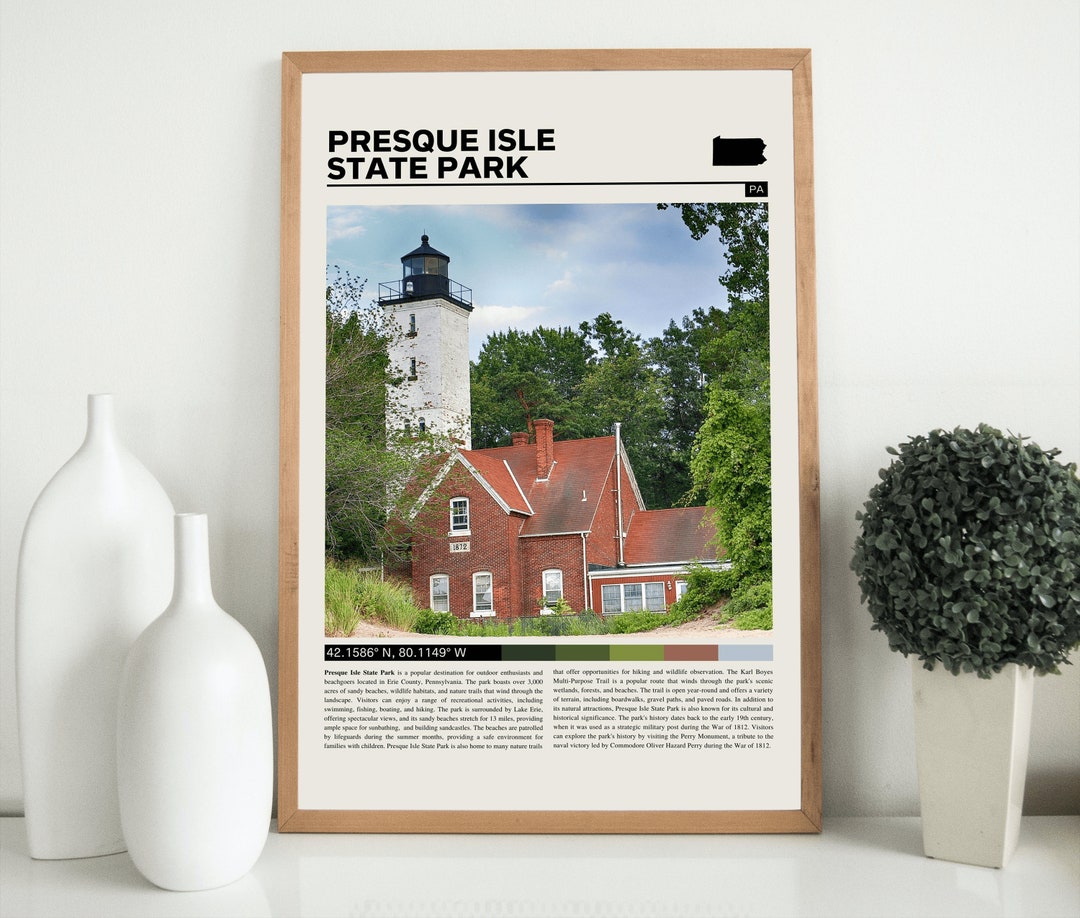 Presque Isle State Park Poster, Presque Isle Pennsylvania Print ...