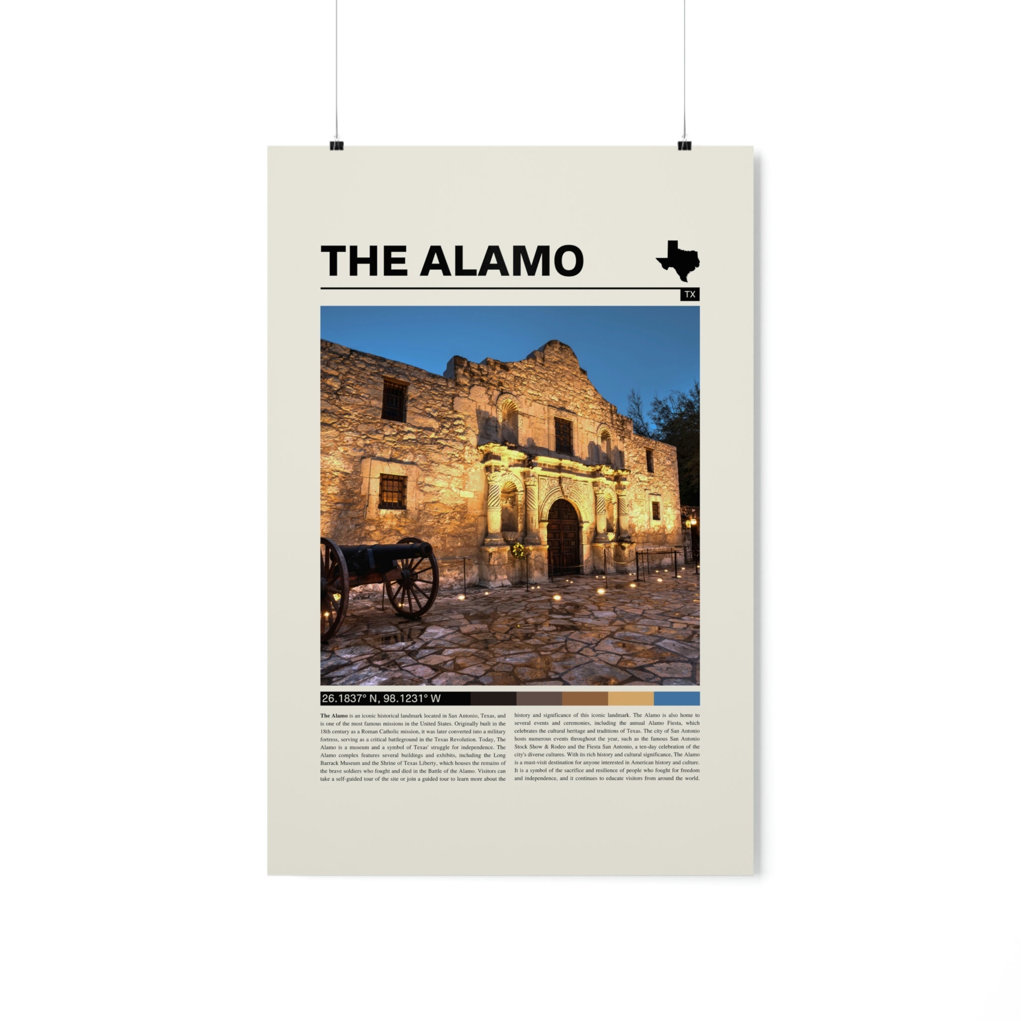 The Alamo Poster, the Alamo Texas Print, Texas Wall Art, Alamo Gift ...