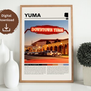 Yuma Arizona Poster Digital Download, Yuma AZ Print, Arizona Wall Art ...