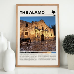 The Alamo Poster, the Alamo Texas Print, Texas Wall Art, Alamo Gift ...