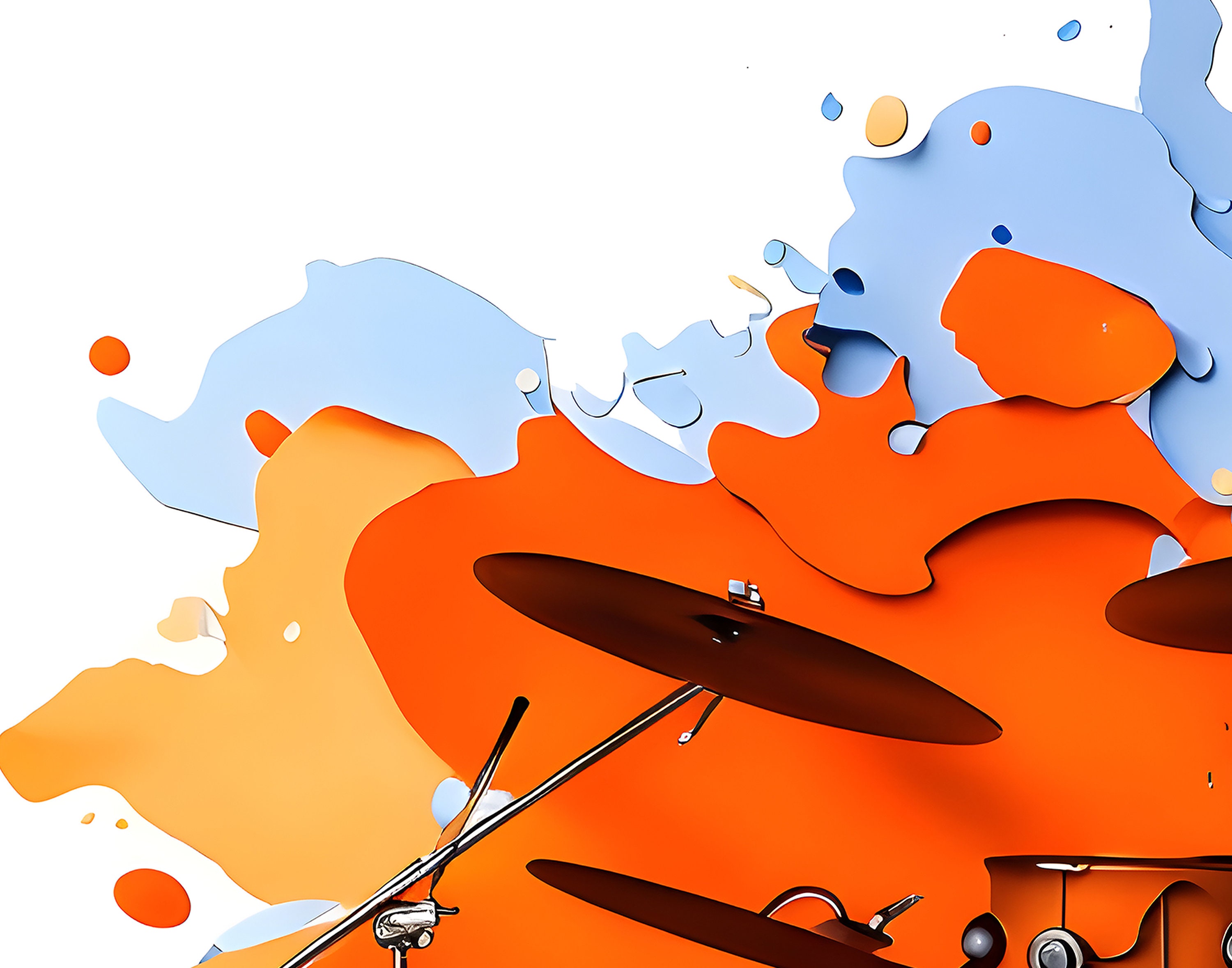 Drums Wall Art | Percussion Print | Drum Set Poster | Abstract Painting ...
