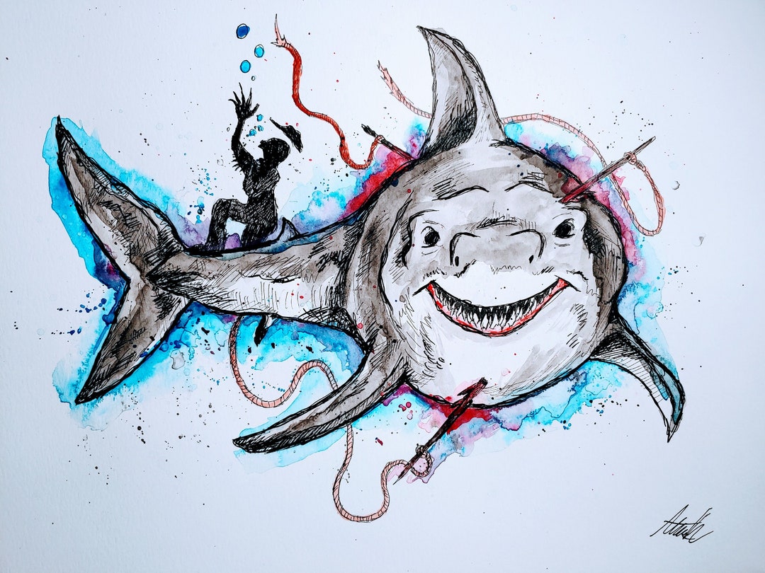 Scary Art ORIGINAL Art - Watercolor Painting - Painting 11"x14" - Home ...