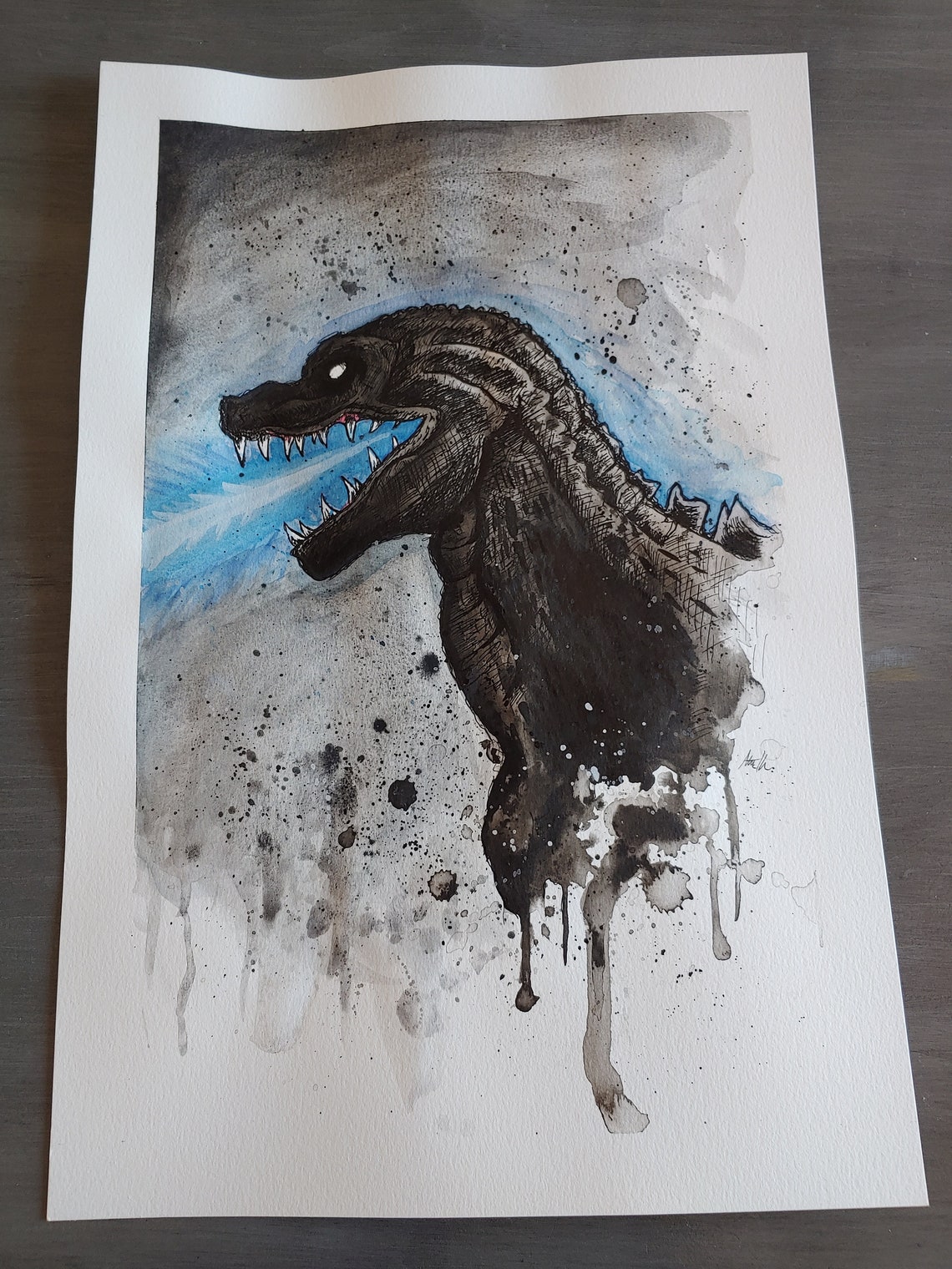 Scary Art ORIGINAL Art - Watercolor Painting - Paint 12"x18" - Home ...