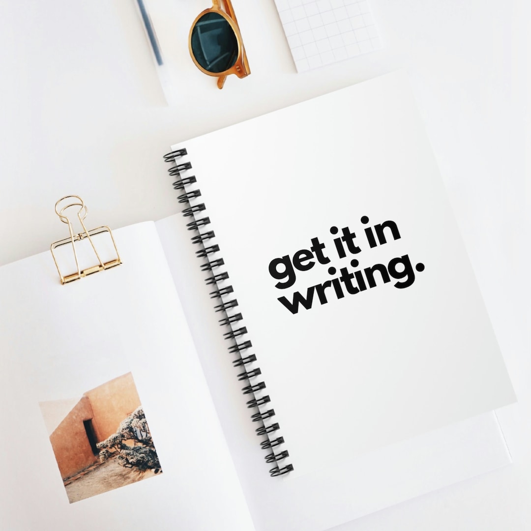 Get It in Writing Spiral Notebook - Ruled Line - Etsy
