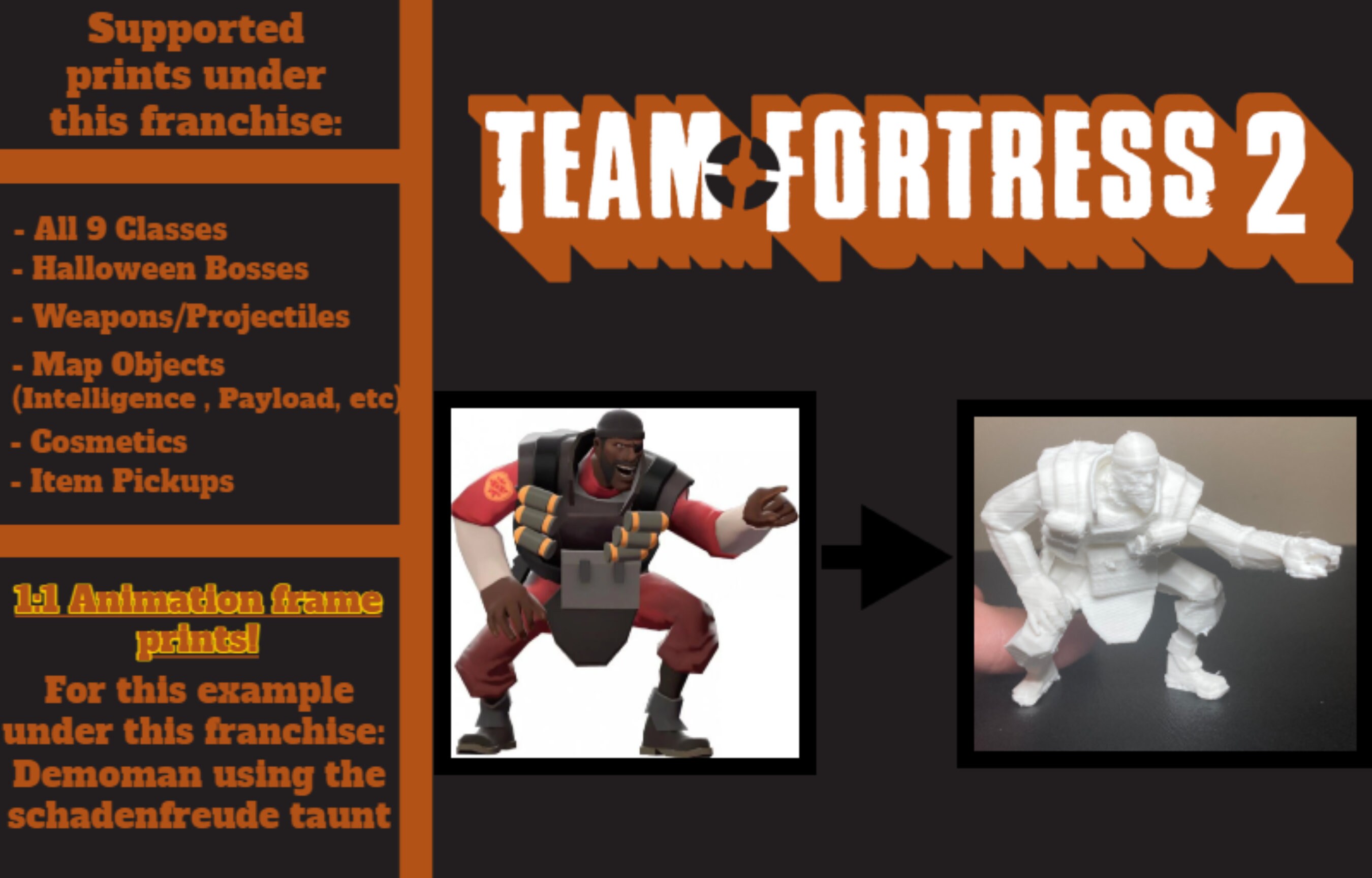 Custom 3D Video Game Prints Super Smash Brothers, Team Fortress 2 ...