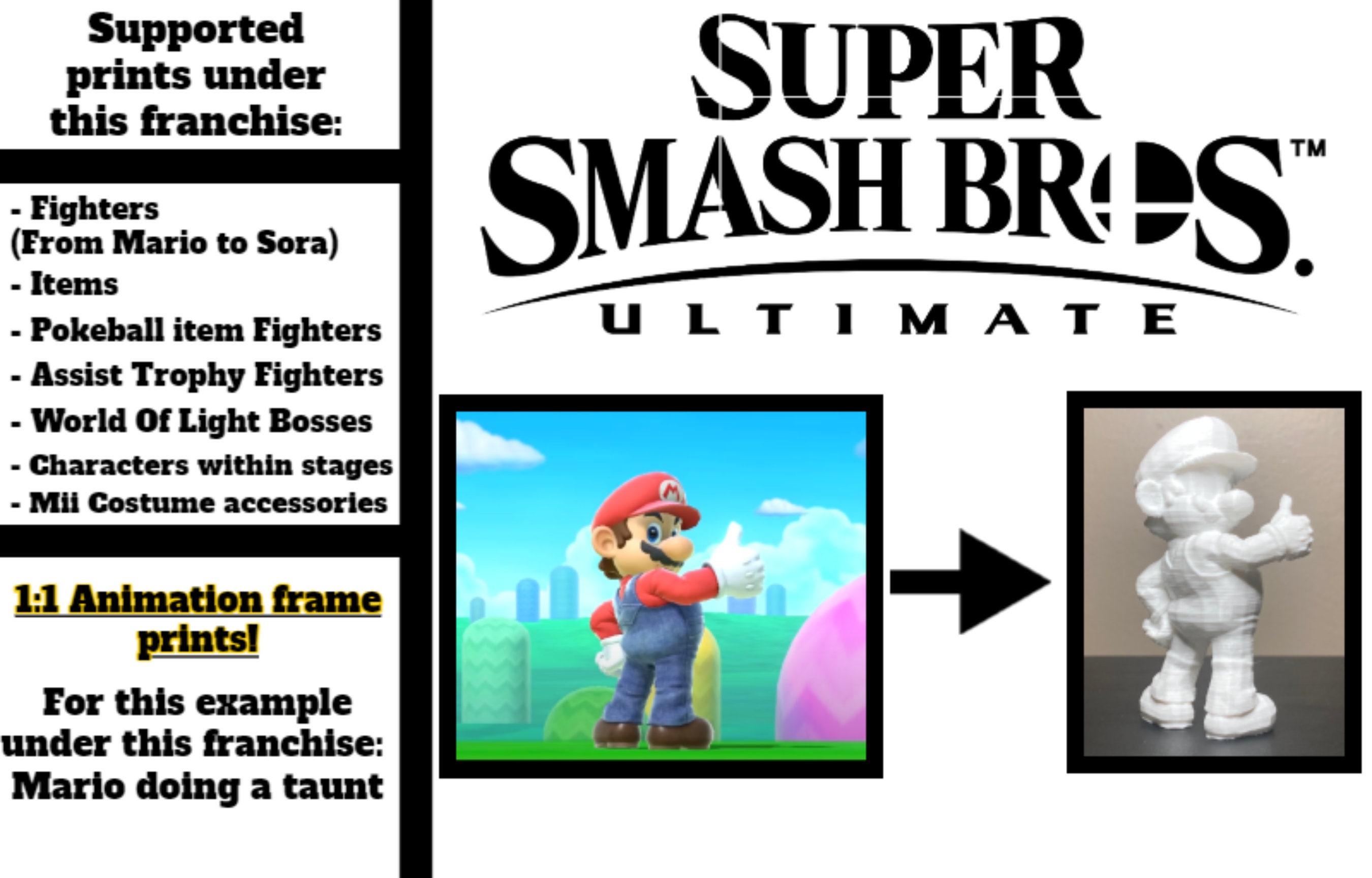 Custom 3D Video Game Prints Super Smash Brothers, Team Fortress 2 ...