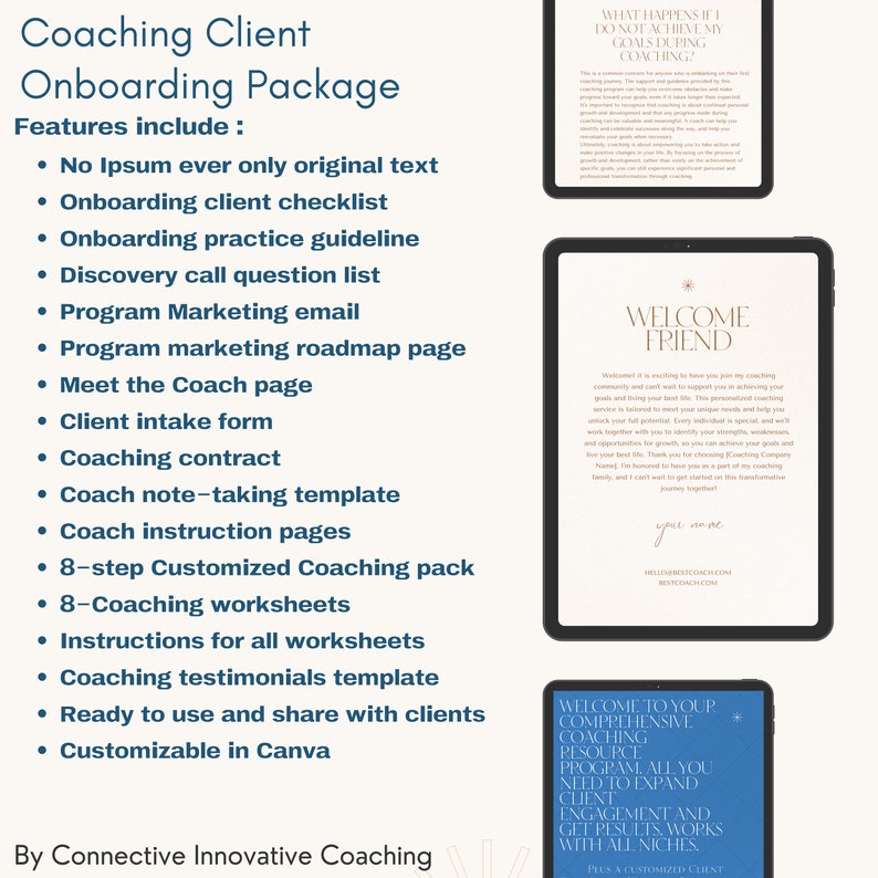 Complete Coaching Program + Onboarding Coaching Welcome Pack + All ...
