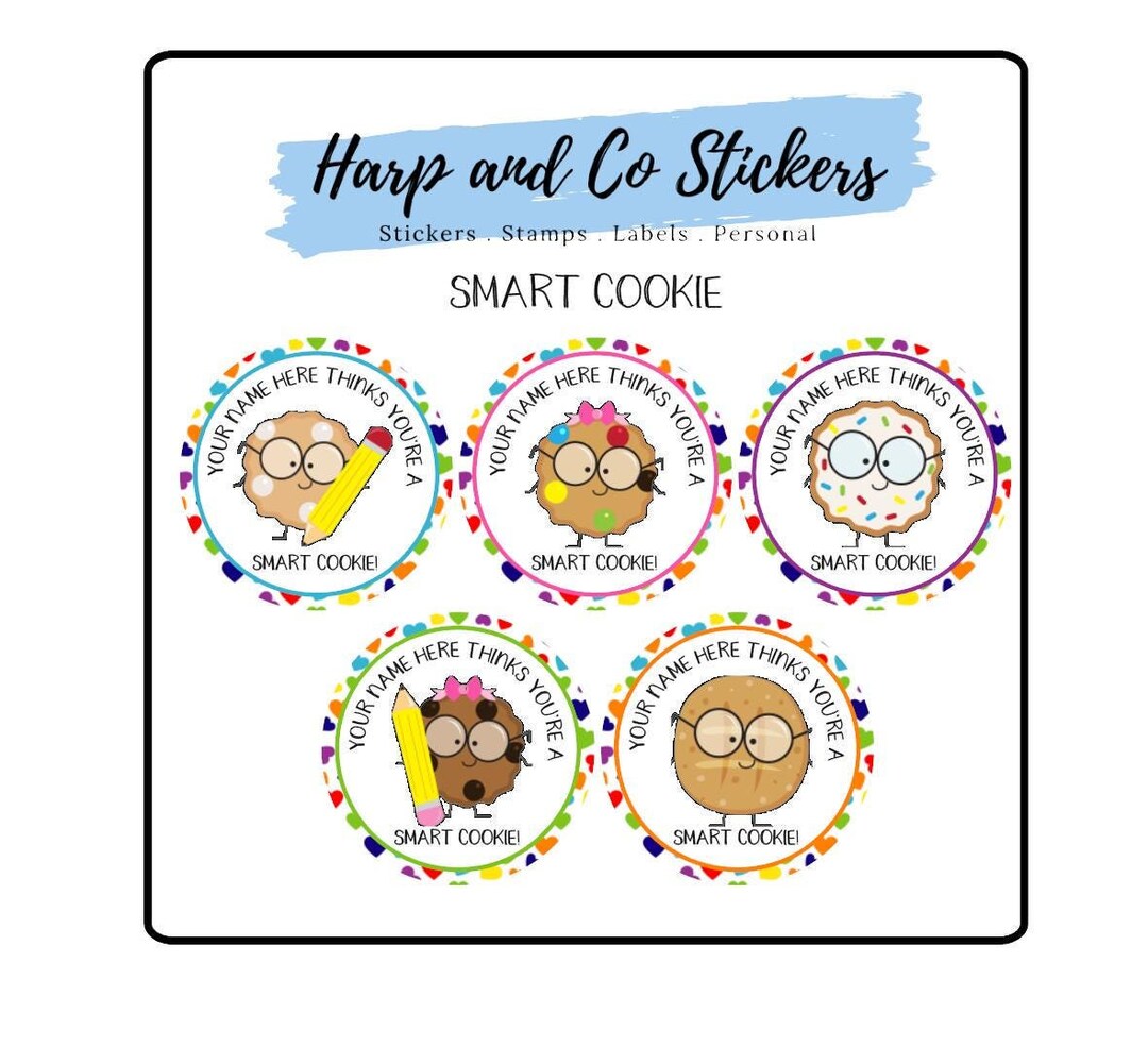 Personalised Merit Stickers - Smart Cookie - Etsy Australia