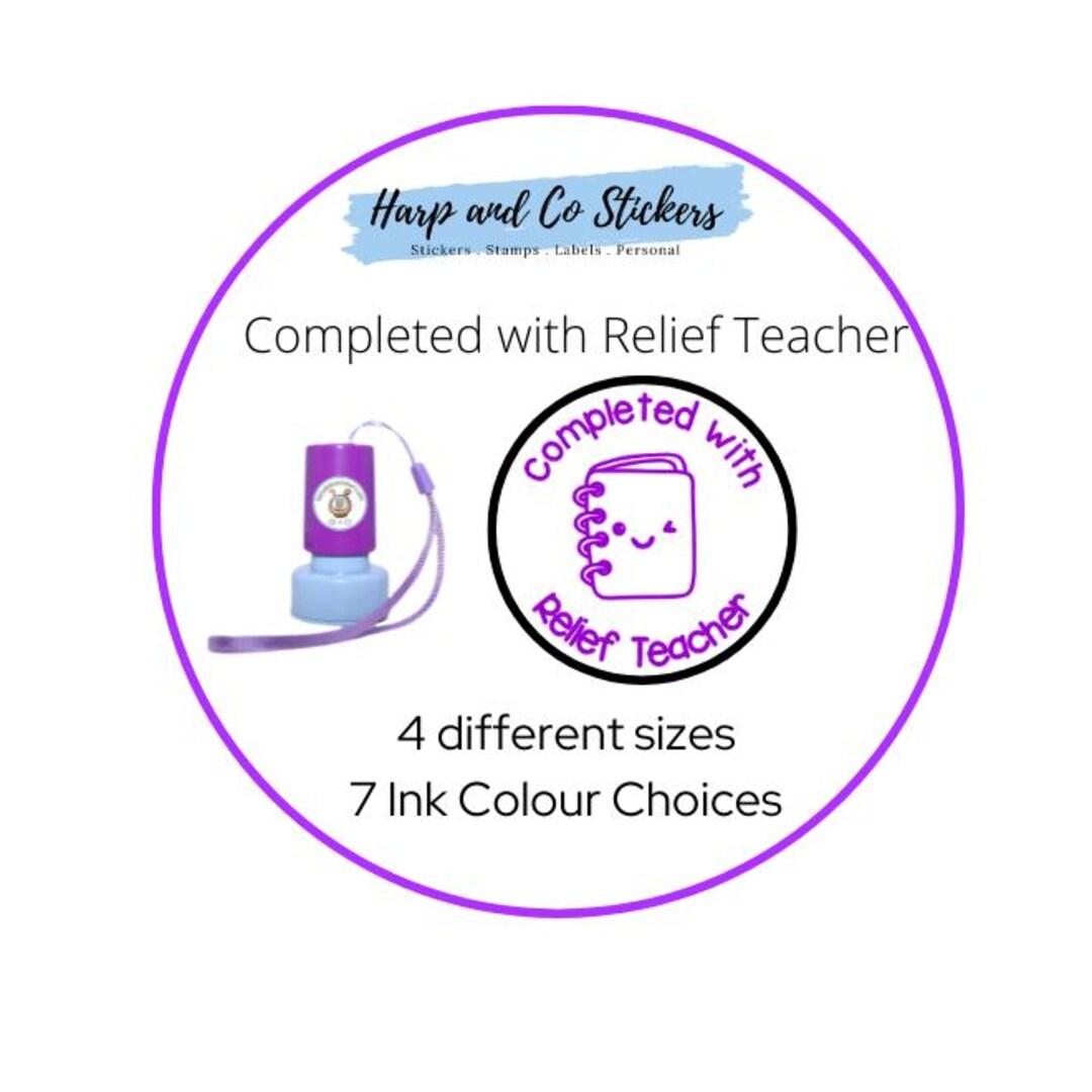 Merit Stamp - Completed With Relief Teacher - Etsy Australia