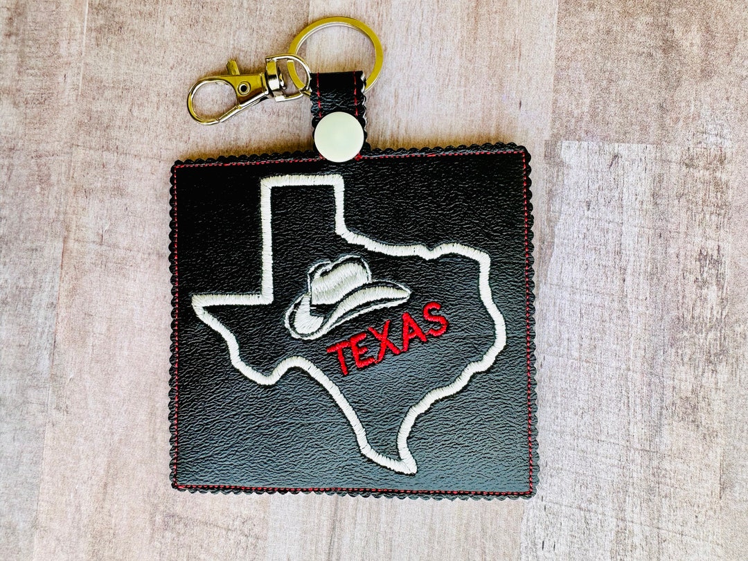 Texas State Pride: Handcrafted Embroidered Keychain - Show Your Love ...