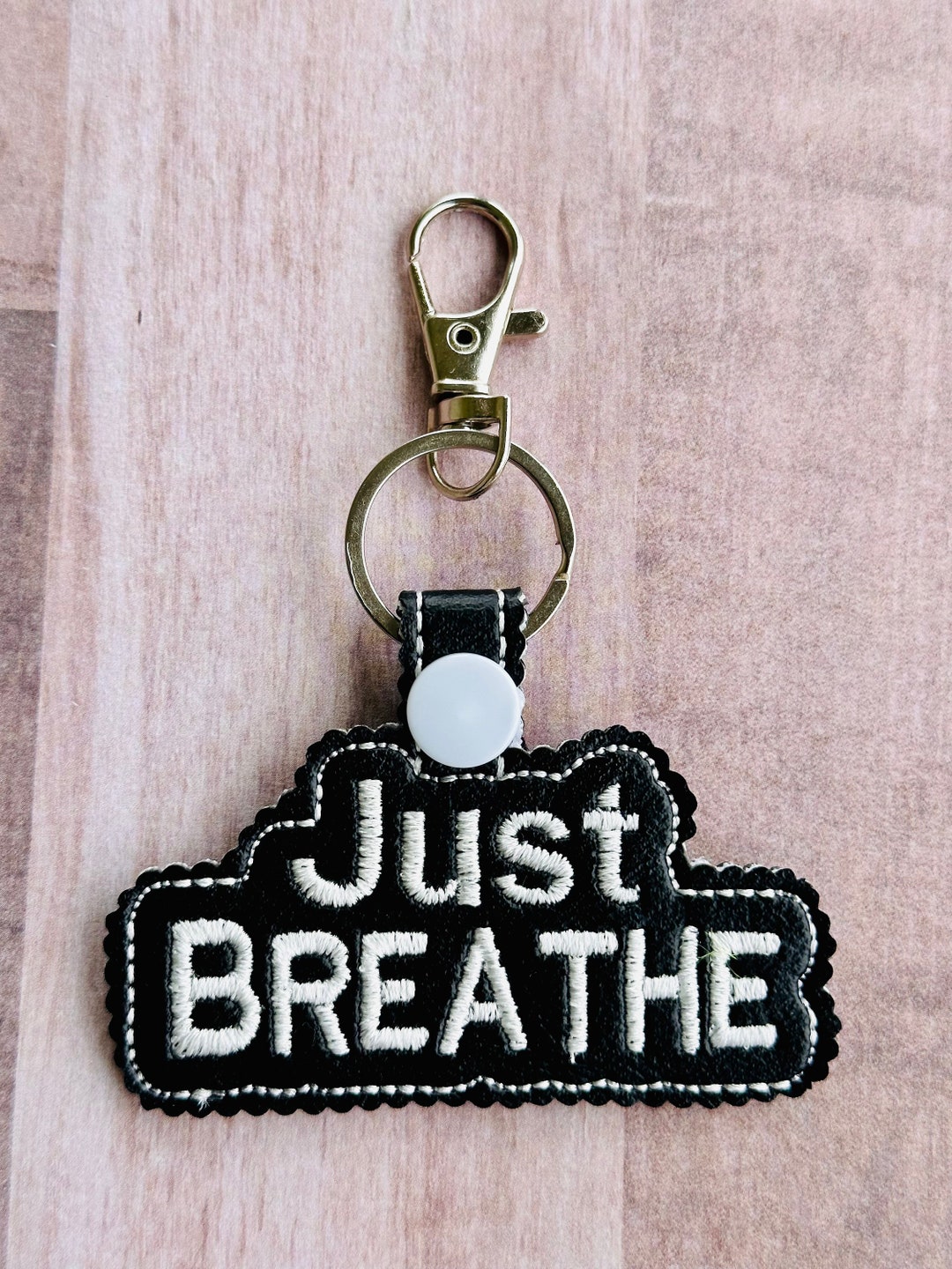 Just Breathe"keychain | Inspirational Quote Keyring | Mindfulness Gift ...