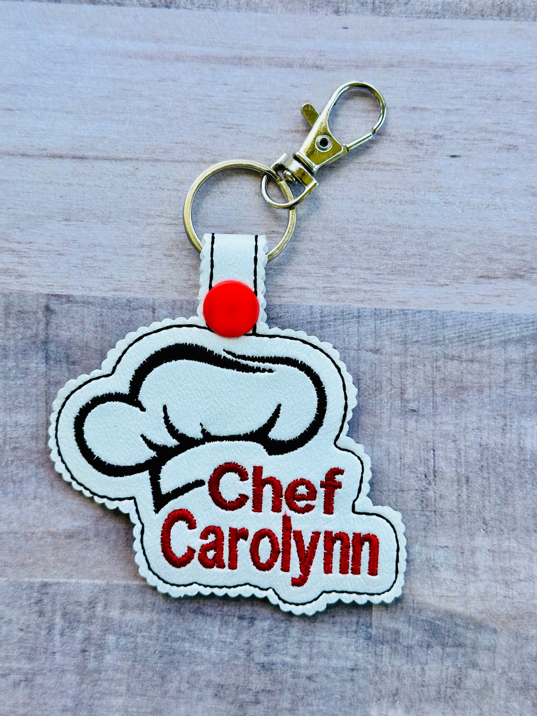 Personalized Chef Name With Cap Keychain - Customizable Cooking Gift ...